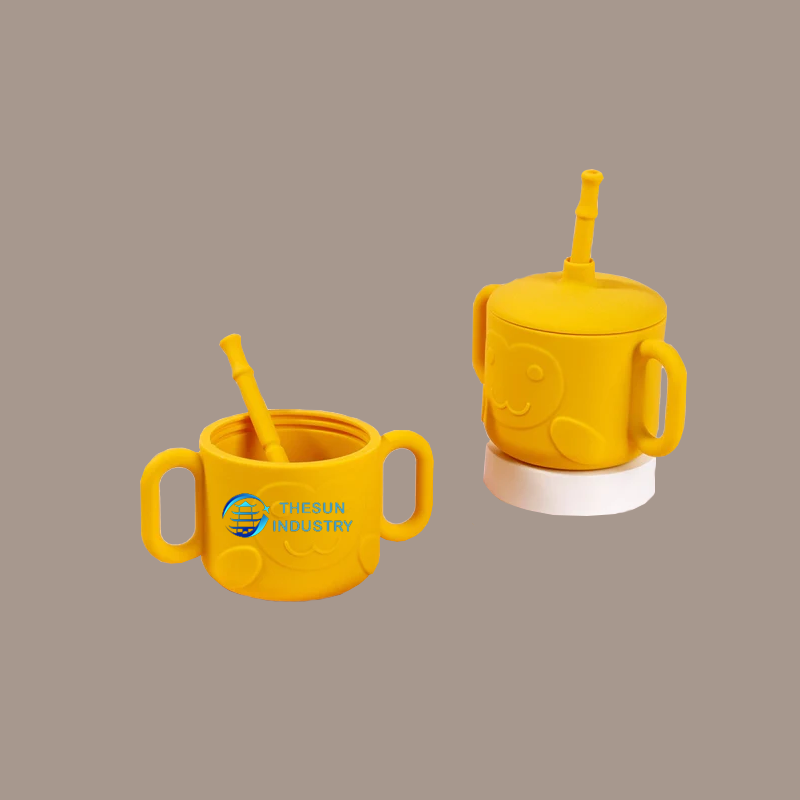 Personalized Kids Silicone Cup With Lid - The Sun Industry